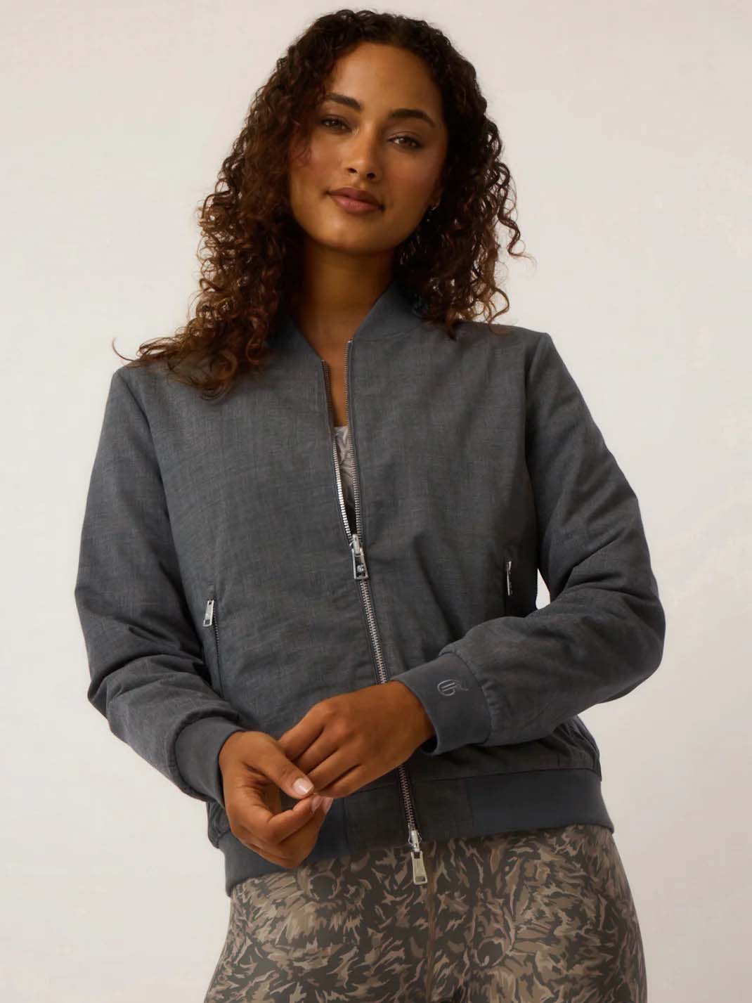 Reversible Serrano Bomber Jacket - Smoke Heather | Greyson Clothiers ...