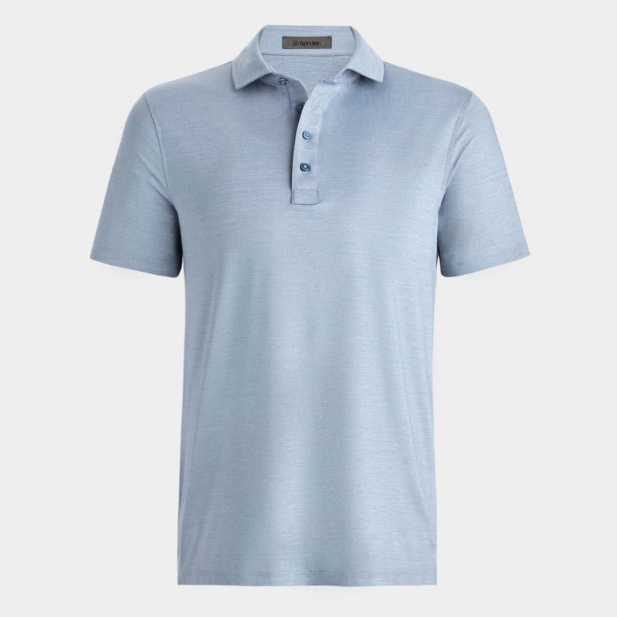 Rib Gusset Melange Ice Nylon Spread Polo - Heather Slate | G/FORE – Q ...
